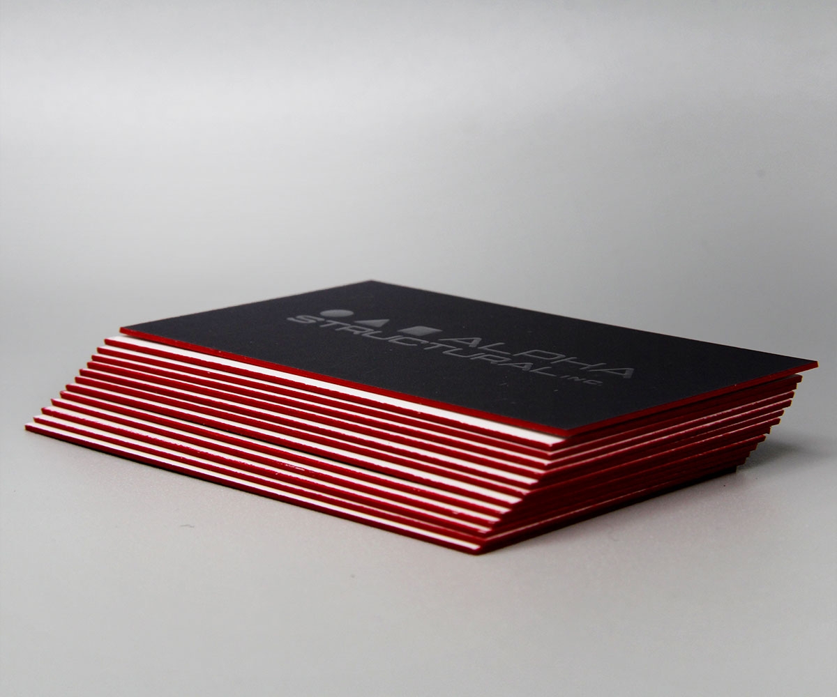 Painted Edge Business Cards Printing, Color Edge Business Card in Los ...