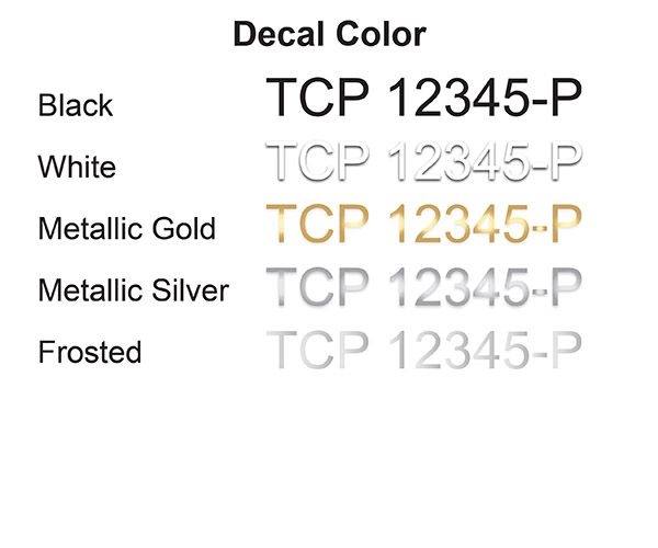 TCP Number Decal Sticker, Limo TCP Numbers | AxiomPrint