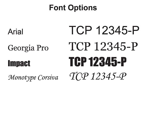TCP Number Decal Sticker, Limo TCP Numbers | AxiomPrint