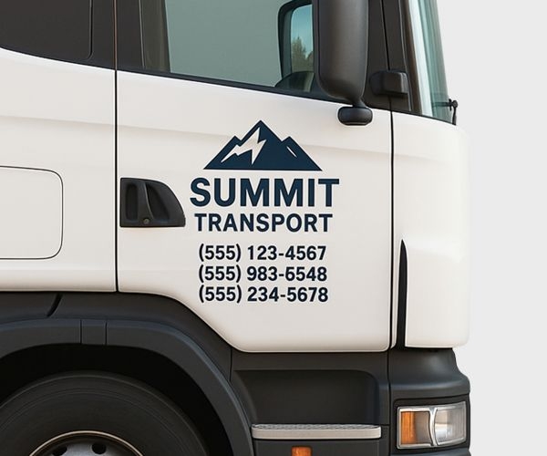 USDOT Custom Truck Decal, USDOT Vinyl Sticker Letters