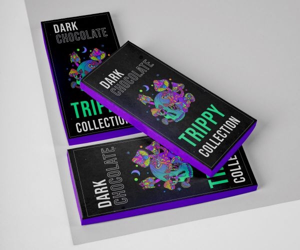 Psychedelic Mushroom Chocolate Bar Packaging, Magic Mushroom Packaging ...