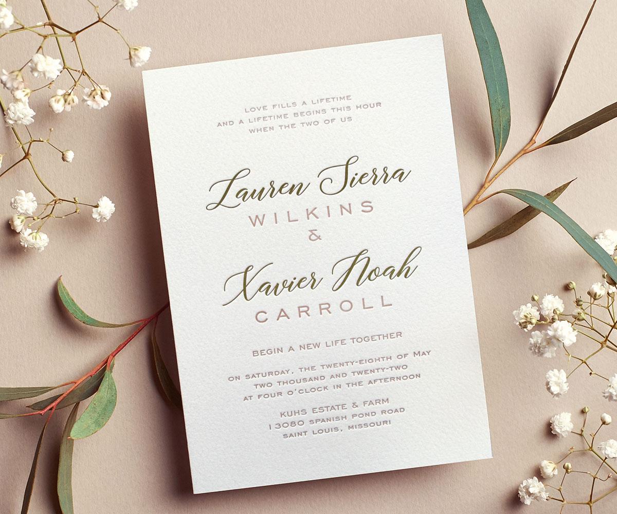 Classic Wedding Invitations, Custom Wedding Invitation Printing