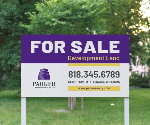 Commercial Real Estate Signs, Large 4x8 Plywood Property Site Sign, MDO ...