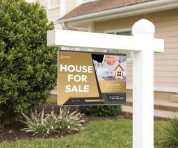 Real Estate Sign Posts, Vinyl Real Estate Hanging Sign Post Printing
